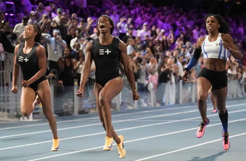 Evelyn wins 100m at Enhanced Games to earn US$250, 000 - Guyana Chronicle